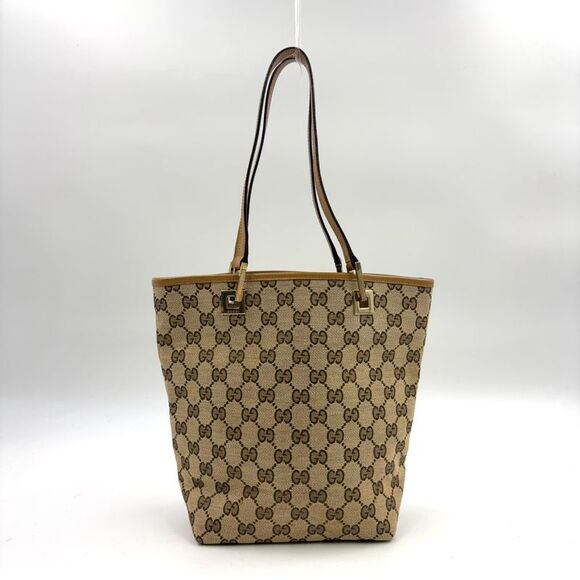 Gucci | Bags | Gucci Gg Pattern Tote Bag Brown Canvas | Poshmark